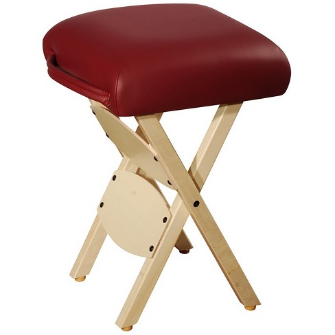 Master Massage Wooden Folding Massage Stool, Burgundy : Target