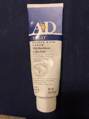 A+d Zinc Oxide Diaper Rash Cream - 4oz : Target