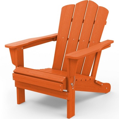 Westintrends Outdoor Patio Poly Adirondack Rocking Chair Rocker, Orange ...