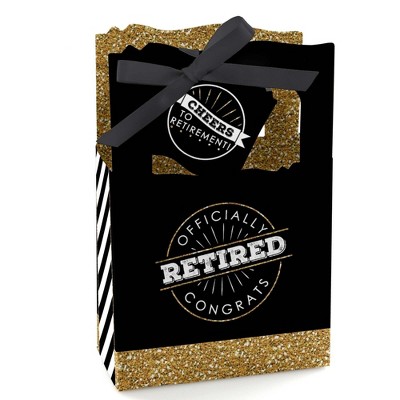 Big Dot Of Happiness Happy Retirement - Square Favor Gift Boxes ...