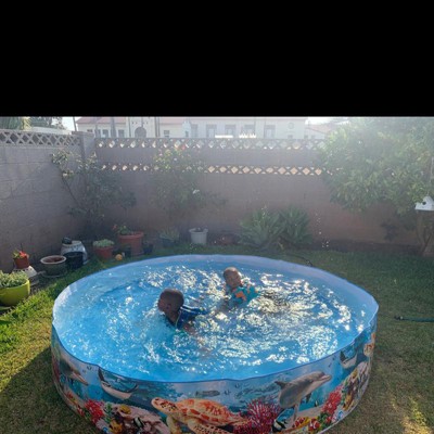 Intex Deep Sea Blue 8 Feet X 18 Inch Snapset Instant Round Above Ground ...