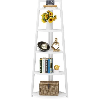 Tribesigns 70" 5-tier Corner Shelf, White : Target
