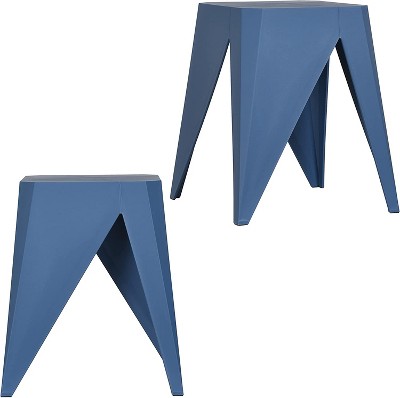 Isl Furnishings Interspaceliving Zuho Multi-use Stool (4, Grey Blue ...