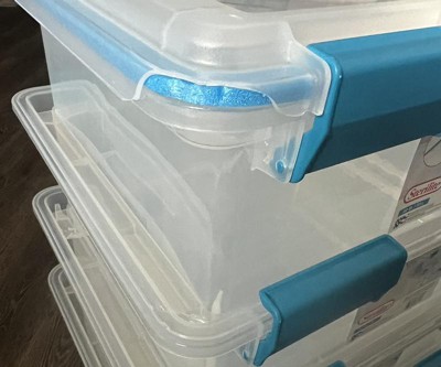 Sterilite 37 Qt Gasket Box, Stackable Storage Bin With Latching Lid And ...