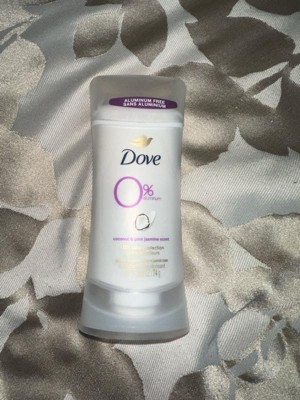 Dove Beauty 0% Aluminum Coconut & Pink Jasmine Women's Deodorant Stick ...