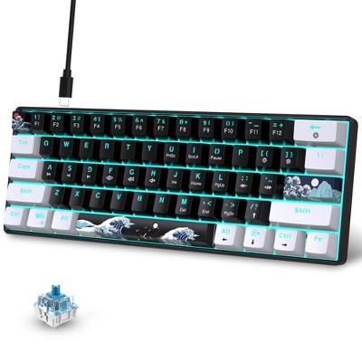 RISOKEYS 60% Mechanical Gaming Keyboard,61 Keys Blue Switches,Wired ...
