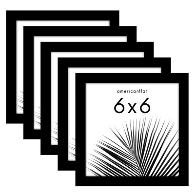 Americanflat 6x6 Picture Frame With 4x4 Mat - Modern Design, Shatter ...