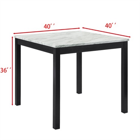 5pcs Dining Table And Chair Set, Wooden Dining Table And Chair With 4 ...