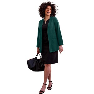 Catherines Right Fit Curvy Sleek Tailored Blazer - 6X, Emerald Green ...