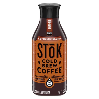 Stok Espresso Blend Un-sweet Black Cold Brew Coffee - 48 Fl Oz : Target