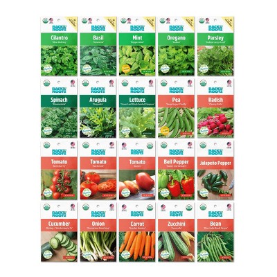 Back To The Roots 20pk Organic Usa Herbs And Vegetable Seeds : Target