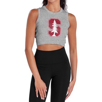 Women's Stanford University Distressed Primary Logo Sleeveless Crop Top ...