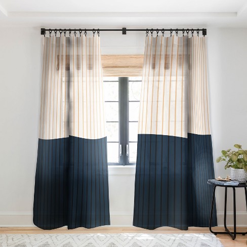 Color Poems Color Block Lines Xxxx Single Panel Sheer Window Curtain ...