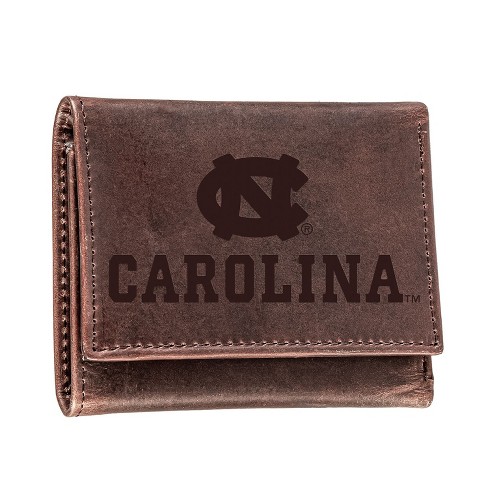 Evergreen Ncaa North Carolina Tar Heels Brown Leather Trifold Wallet ...
