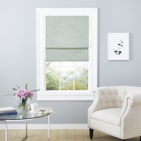 Exclusive Home Bolan Botanical Total Blackout Roman Shade, 27"x 64 ...