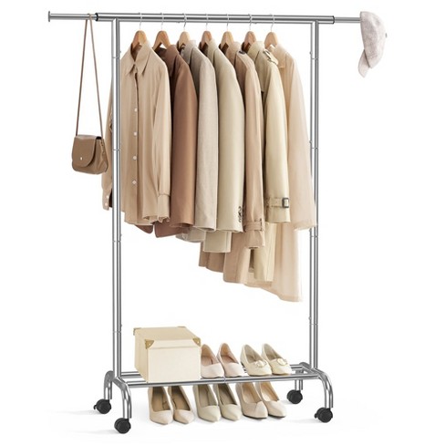 Songmics Clothes Rack, Clothing Rack With Extendable Hanging Rail And ...