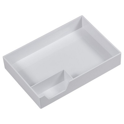 Jam Paper Stackable Half Desk Trays - White - Top Tray - Sold ...