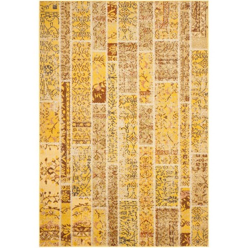 Monaco Mnc216 Power Loomed Indoor Area Rug - Yellow/multi - 4'x5'7 ...