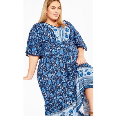 Avenue Women's Plus Size Utopia Brd Dress - 22/24, Bluebell Brd : Target