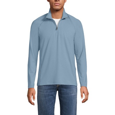 Lands' End Men's Tall Long Sleeve Raglan Social Active Quarter Zip ...