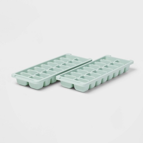 2pk Plastic Ice Trays Mint Green - Room Essentials™: Bpa-free ...