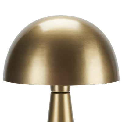 16" Modern Iron Mushroom Gold Table Lamp Set Of 2 - Nourison : Target