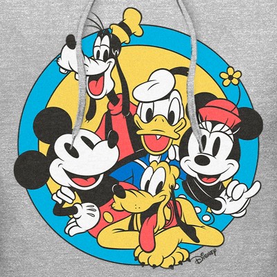 Men's Mickey & Friends Retro Buddies Pull Over Hoodie : Target
