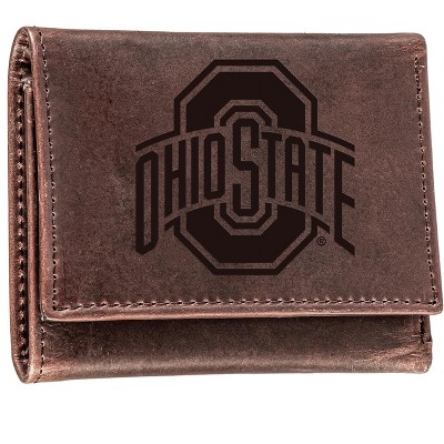 Evergreen Ohio State University Crazy Horse Collection Tri-fold Wallet ...