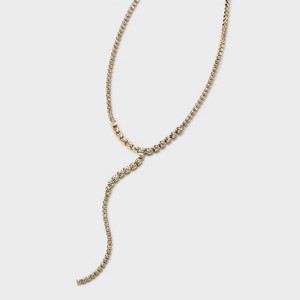 Delicate Stone Y-Necklace - A New Day™ Gold : Target