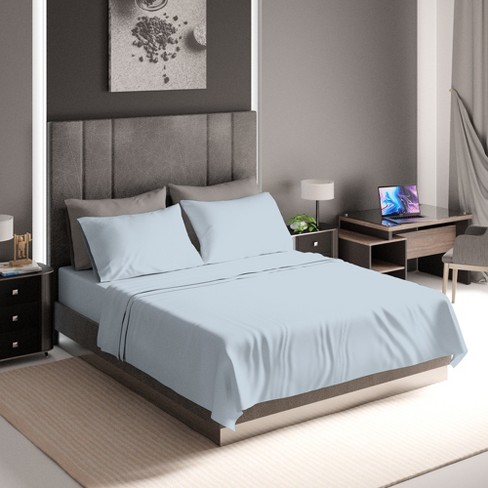 Sleeprx 100% Cotton Super Soft Graphene-infused Sateen Sheet Set, King ...