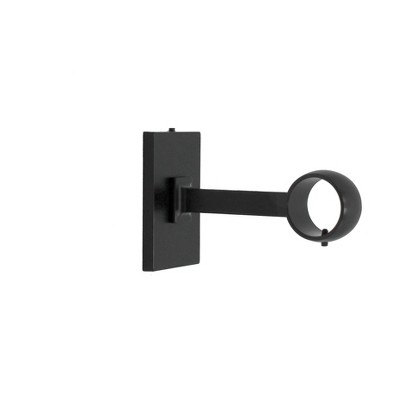 42"-120" Umbra Ringlet Curtain Rod Matte Black: Adjustable Steel Rod ...