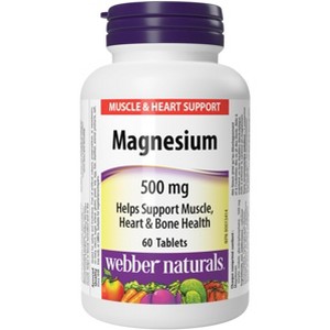Webber Naturals Magnesium 500 mg, Enhanced Absorption Formula, Bone ...