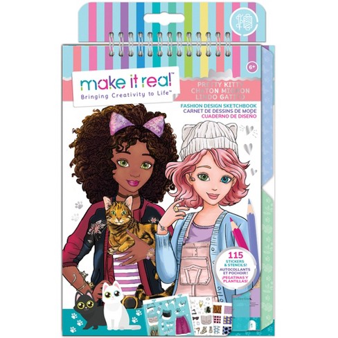 Make It Real: Pretty Kitty Fashion Design Sketchbook Kit : Target