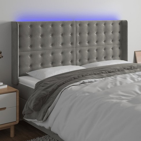 Vidaxl Led Headboard Home Indoor Bedroom Bed Accessory Upholstered Bed ...