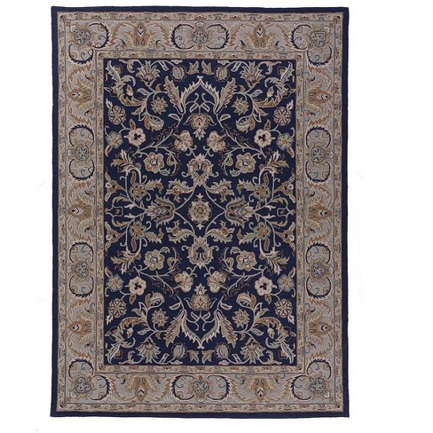 5'x8' Rectangle Wool Area Rug Blue - Plow & Hearth : Target