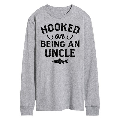Men's - Instant Message - Hooked On Being An Uncle Long Sleeve Graphic ...