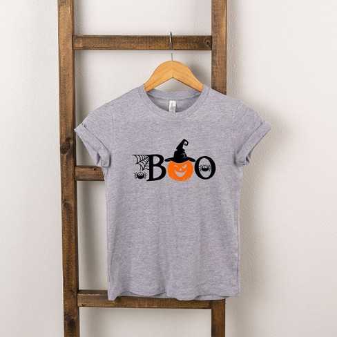The Juniper Shop Boo Pumpkin Youth Short Sleeve Tee - S - Heather Grey ...