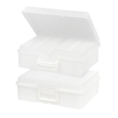 Iris Usa 2 Pack 4" X 6" Photo Storage Craft Keeper With 16 Cases, Pearl ...