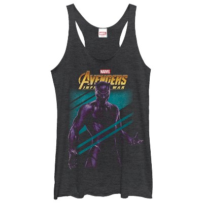 Women's Marvel Avengers: Avengers: Infinity War Panther Splat Racerback ...