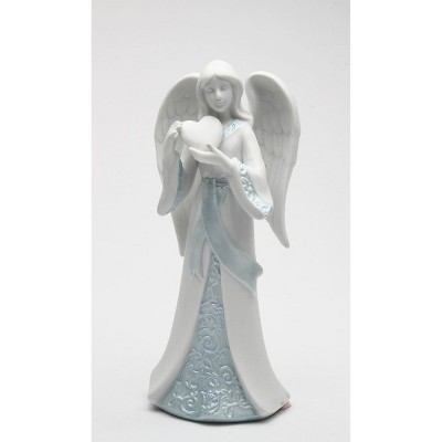 Northlight 6.5" Blue And White Tabletop Angel Figurine Holding A Star ...