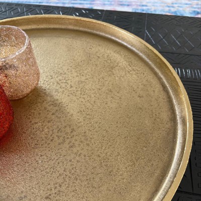 17.6" Round Aluminum Tray Gold - Threshold™ : Target