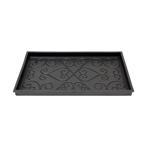 24" Rubber Boot Tray Black - Achla Designs: Durable Mudroom Accessory ...