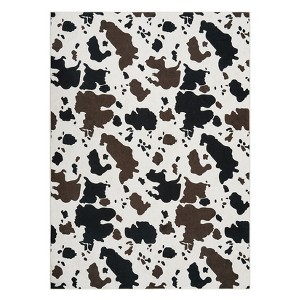 Western Room Decor Carpet,Milk Cow Print Washable Decorative Rug for ...