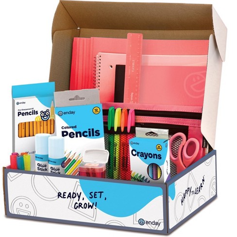 Enday School Kit Color Box, Red : Target