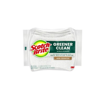 Scotch-brite Greener Clean Non-scratch Scrub Sponges - 3ct : Target