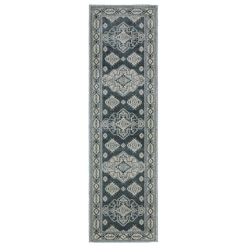 Oriental Weavers Intrigue Int05 Blue/ Grey Indoor Area Rug - 2'3" X 7'6 ...