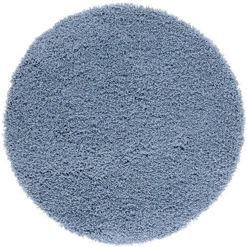 Shag Sg240 Hand Tufted Area Rug - Light Blue - 4' Round - Safavieh ...