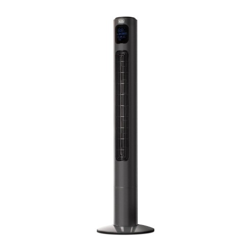 Black decker 46 Oscillating Tower Fan With Remote Control Charcoal Gray Electric 3 Speeds 100 300 Sq. Ft. Coverage Target
