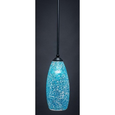Toltec Lighting Zilo 1 - Light Pendant In Matte Black With 5.5 ...