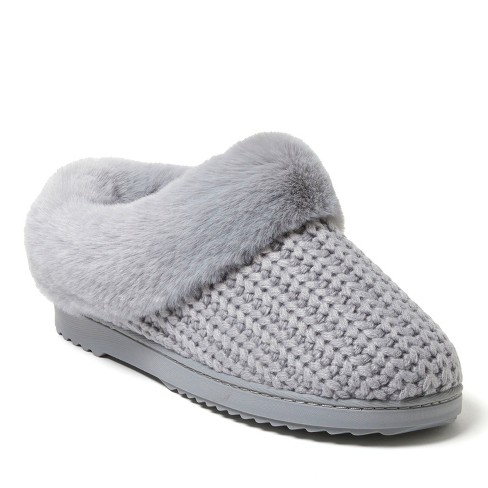 Dearfoams Women's Hannah Festive Knit Clog House Shoe Slipper : Target